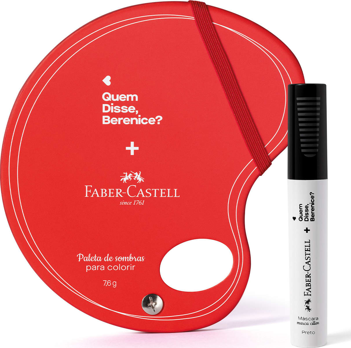 Combo Paleta De Sombras Para Colorir 7,6g + Máscara Marca Cílios Preto 8ml | Quem Disse, Berenice?