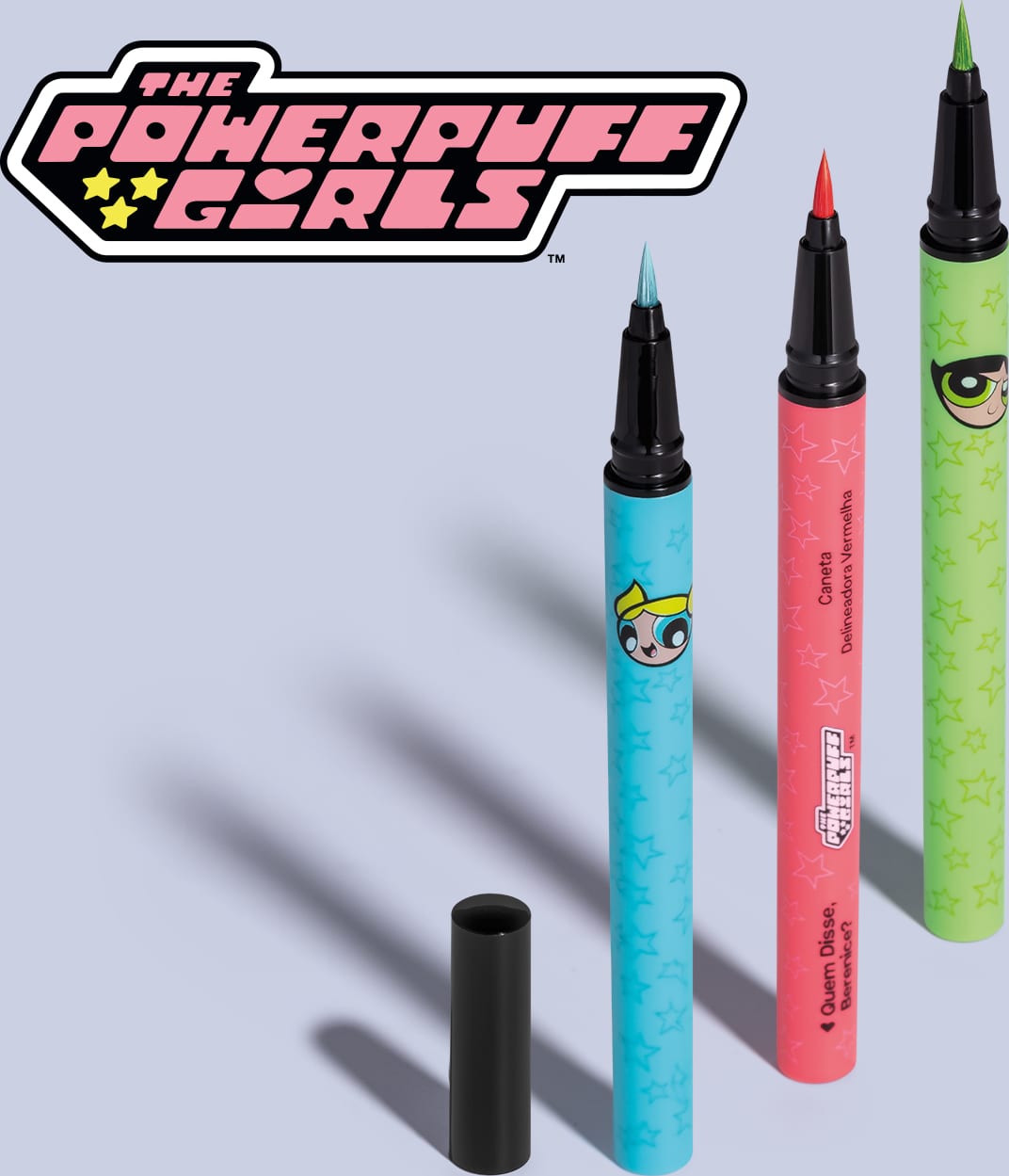 Kit Canetas Delineadoras Livre E Determinadas QDB As Meninas Super Poderosas 3 x 0,4g cada ...