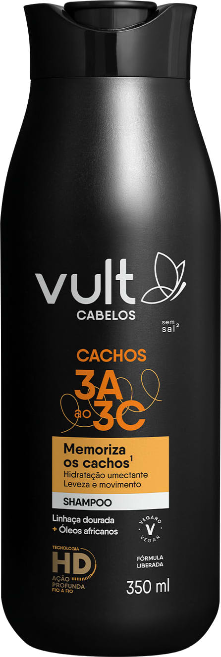 Shampoo Vult Cabelos Cachos 3A a 3C 350ml | VULT
