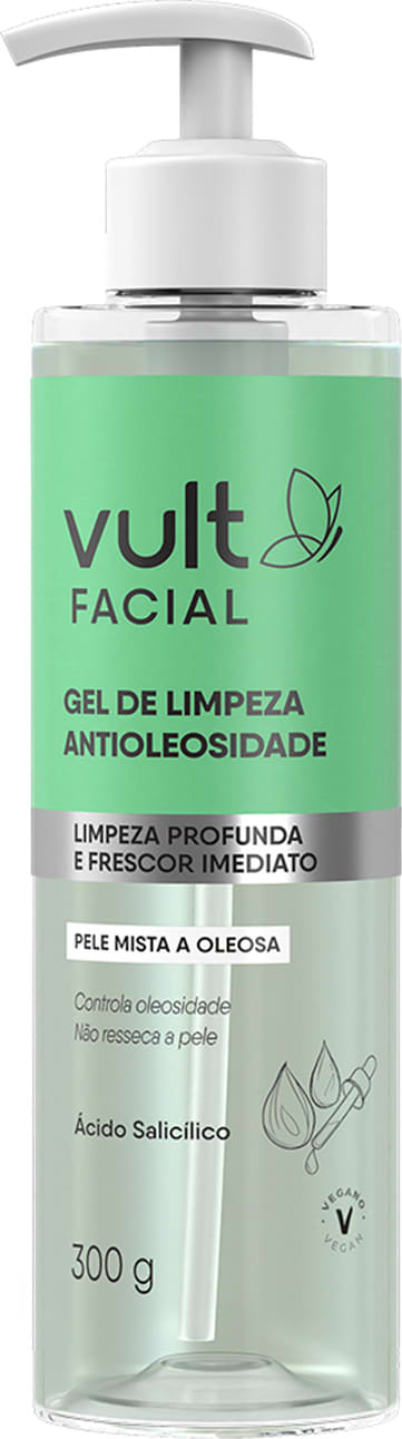 Gel de Limpeza Antioleosidade Vult Facial 300g | VULT