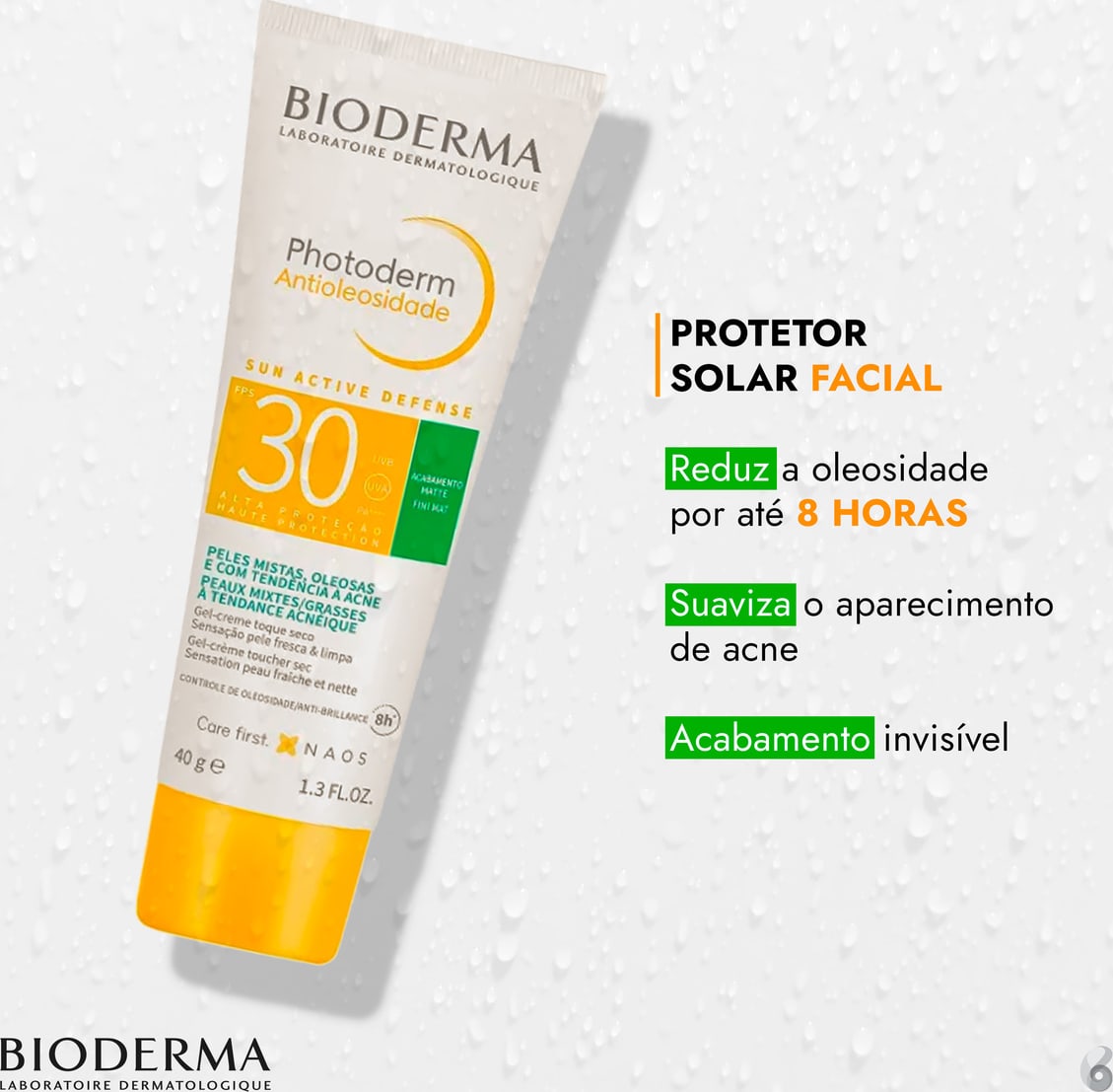 Protetor Solar Facial Bioderma Photoderm Antioleosidade FPS 30 | Beautybox