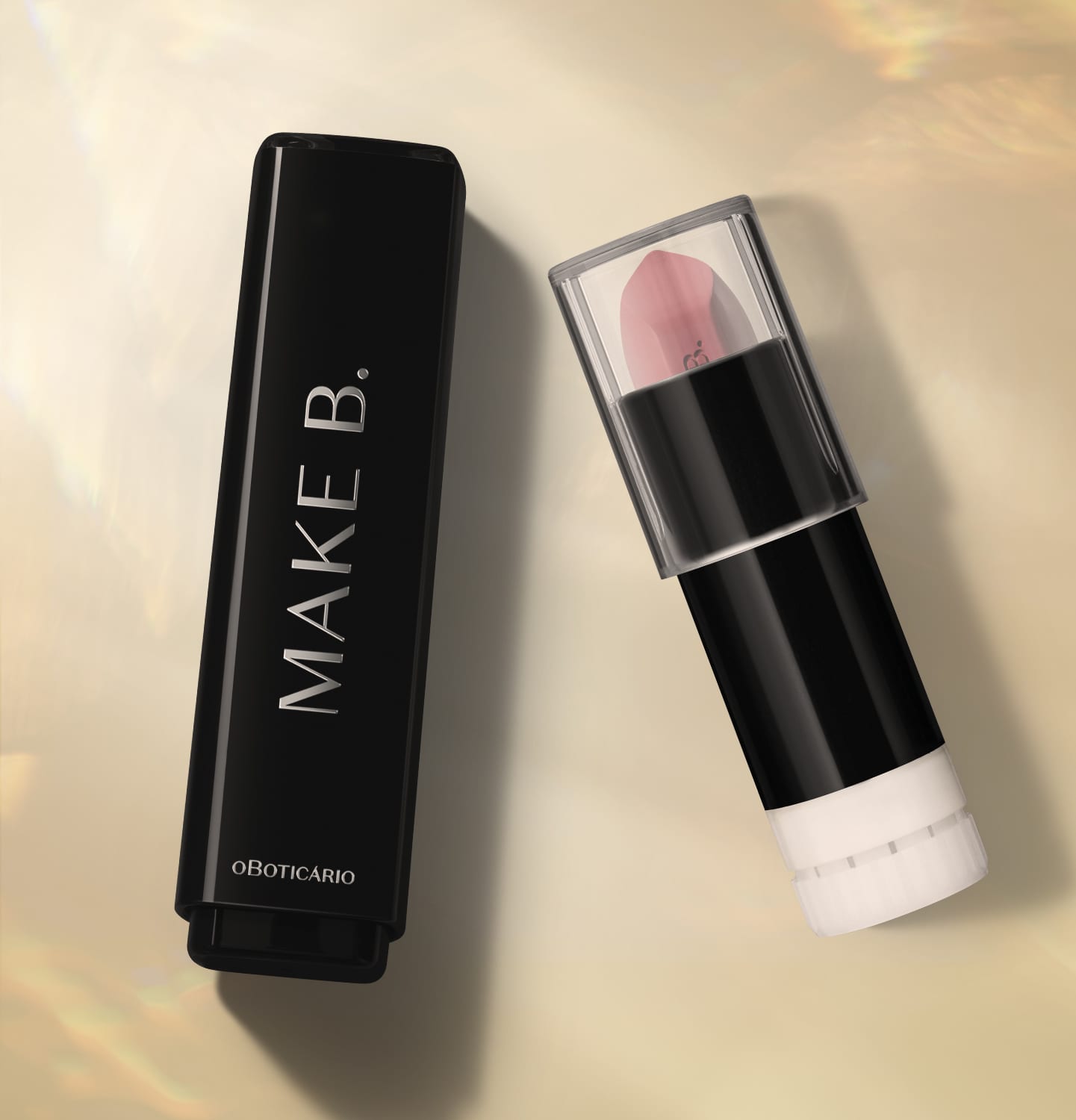 Combo Batom Make B.: Cremoso Fashion Berry 3,6 g + Refil Mate Hot Brown 3,6g | O Boticário