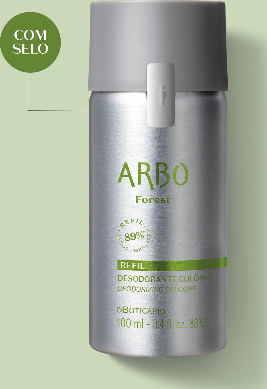 Desodorante Colônia Arbo Forest o Boticário Refil | Beleza na Web