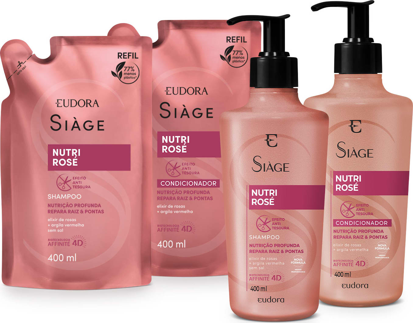 Combo Siàge Nutri Rose (4 itens) | Eudora