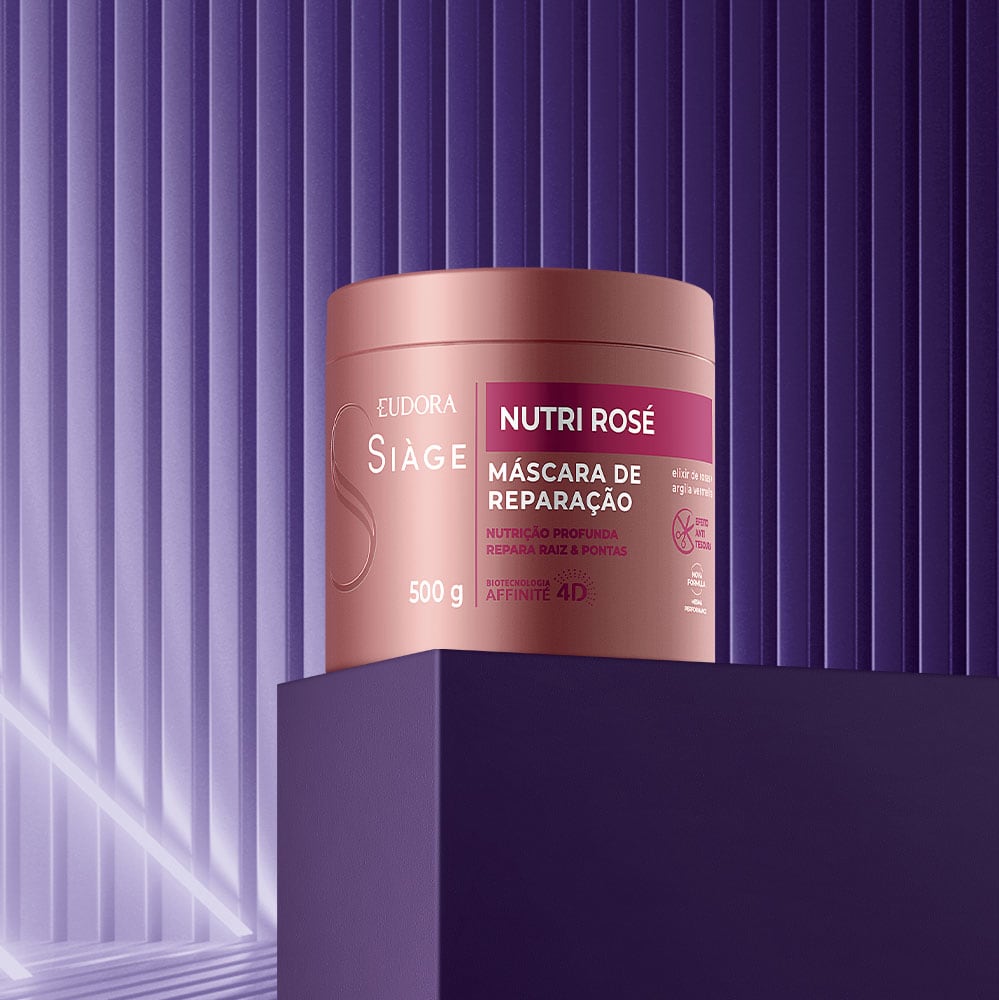 Máscara Capilar Eudora Siàge Nutri Rosé | Beleza na Web