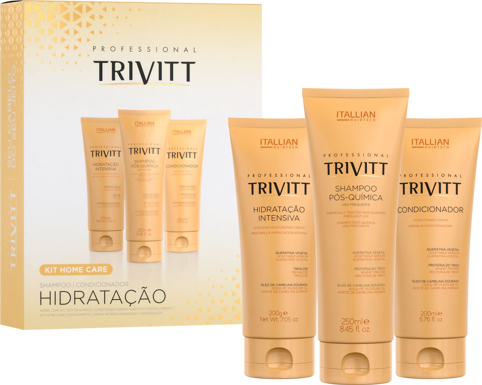 Kit Itallian Hairtech Professional Trivitt Completo | Beleza Na Web