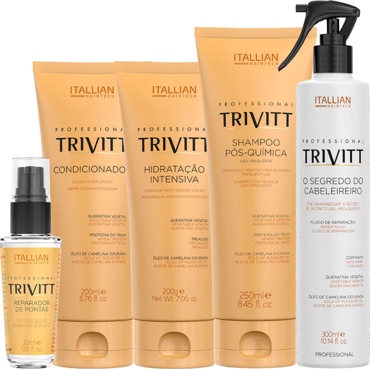 Kit Itallian Hairtech Professional Trivitt Segredo Reparador | Beleza ...