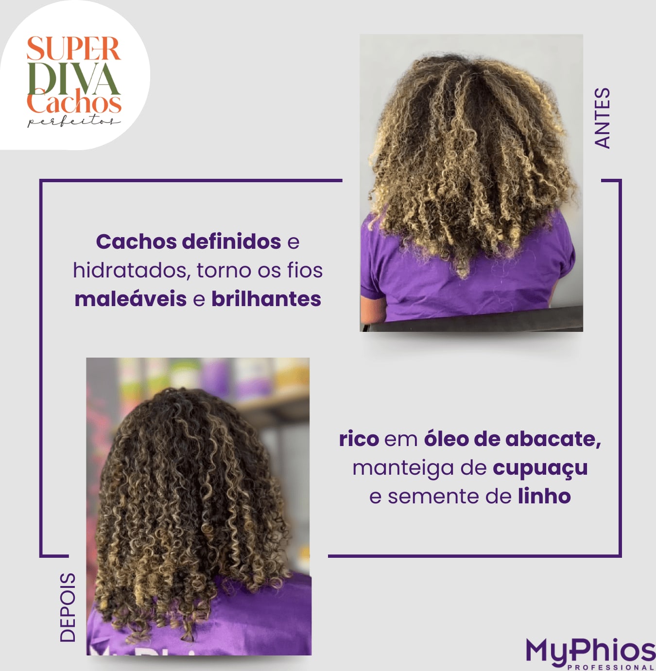 Kit Cachos Perfeitos + Redutor de volume - MyTox 1Kg - MyPhios