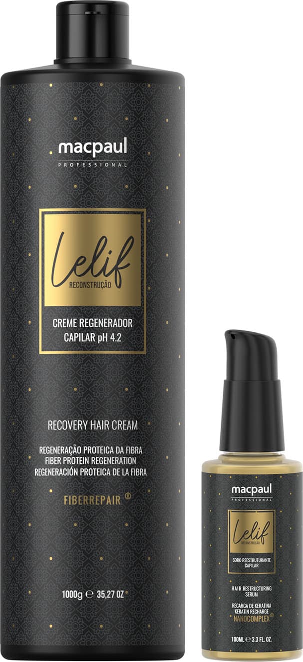 Kit Creme Regenerador Capilar e Recarga de Queratina Linha Lelif ...