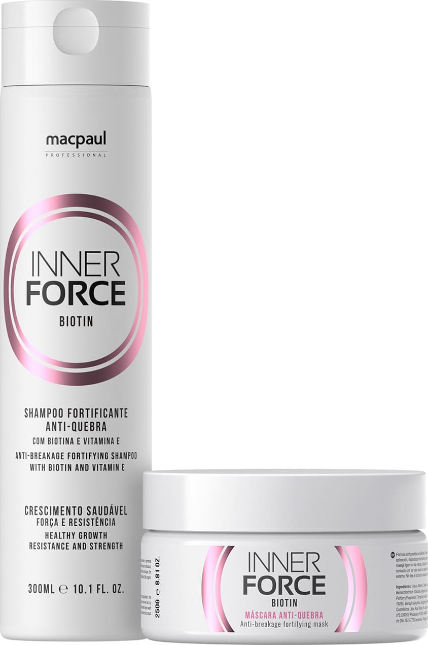 Kit Crescimento Capilar Intensivo Shampoo e Máscara Inner Force Biotin