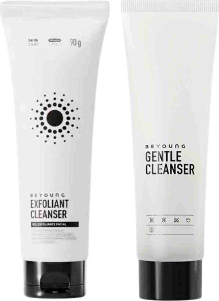 Kit Gel de Limpeza Gentle Cleanser e Esfoliante Facial Exfoliant ...