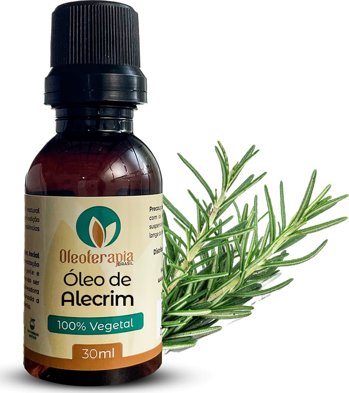 Óleo de Alecrim Puro - 100% natural uso capilar e corporal - 30ml