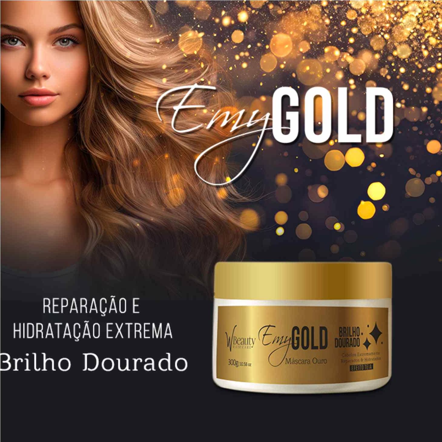 WBeauty Cosmeticos Emy Gold Brilho Dourado - Máscara 300gr
