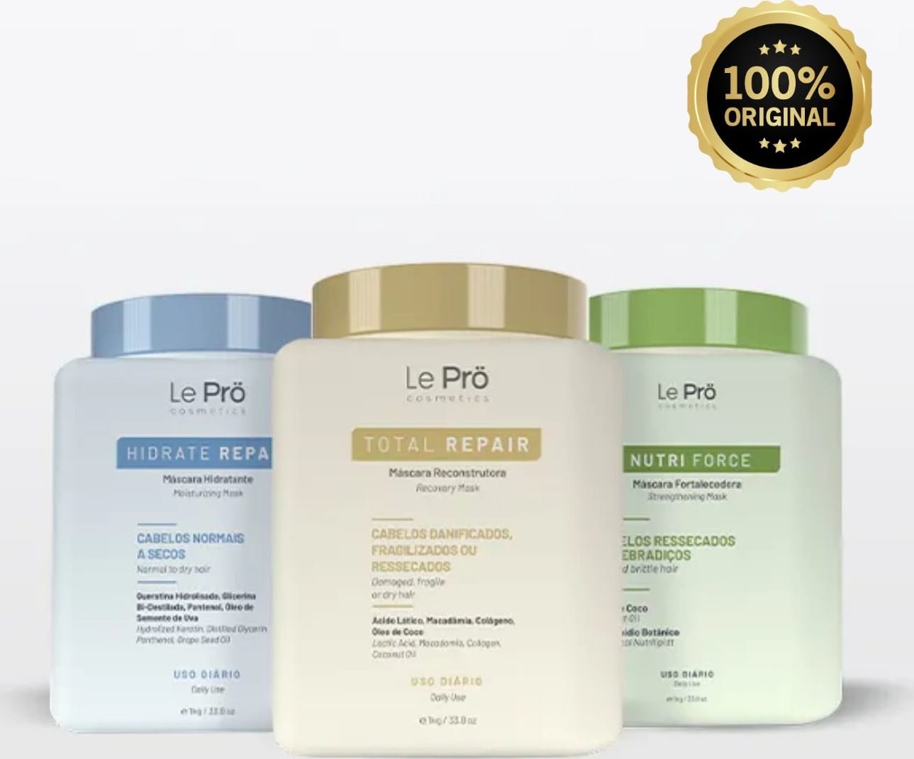 Kit Cronograma Capilar Profissional 1 kg - Le Pro Cosmetics