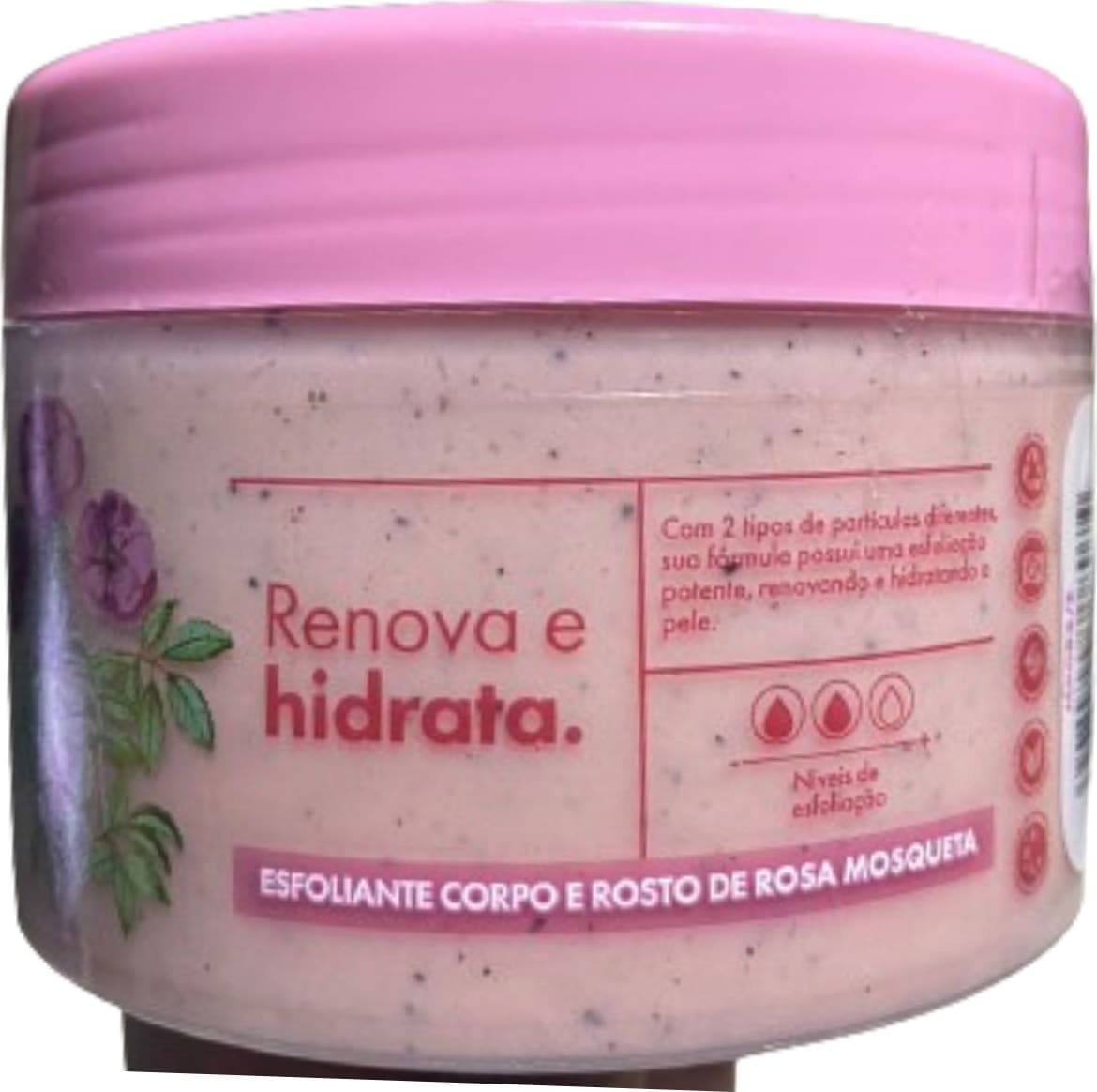 Esfoliante Corpo e Rosto de Rosa Mosqueta MissCare by Miss Rose 280g