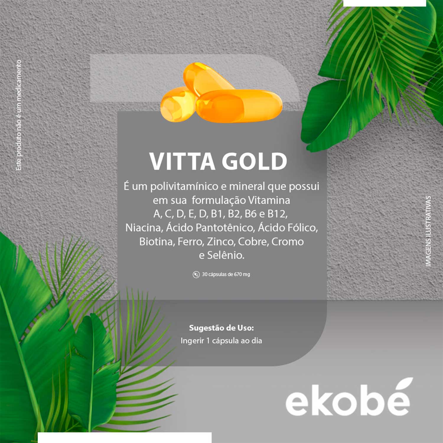 Suplemento Vitamínico Ekobé Vitta Gold | Beleza na Web