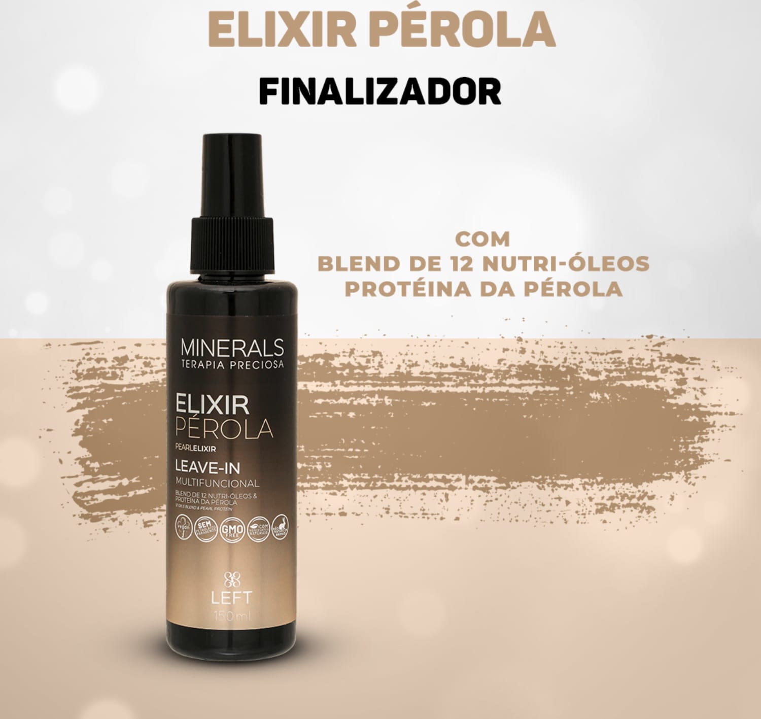 Leave-in Multifuncional Minerals Elixir Pérola | Beleza na Web