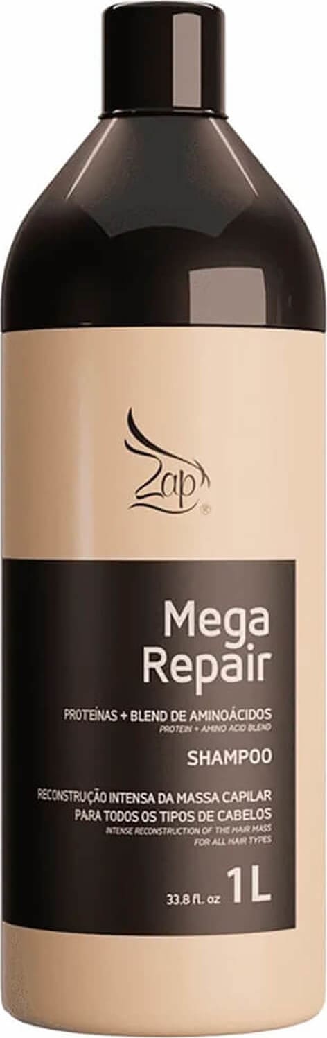 Zap Mega Repair - Shampoo Reconstrução Proteínas e Aminoácidos 1L