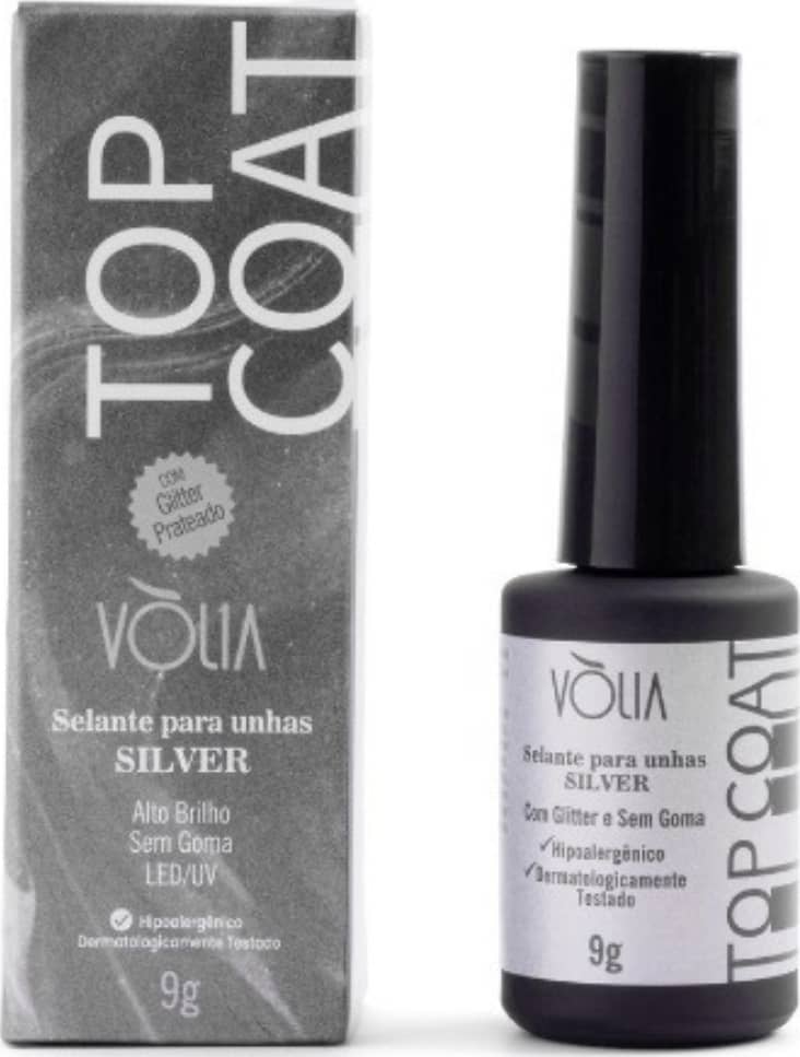 Top Coat Silver Prata - Volia