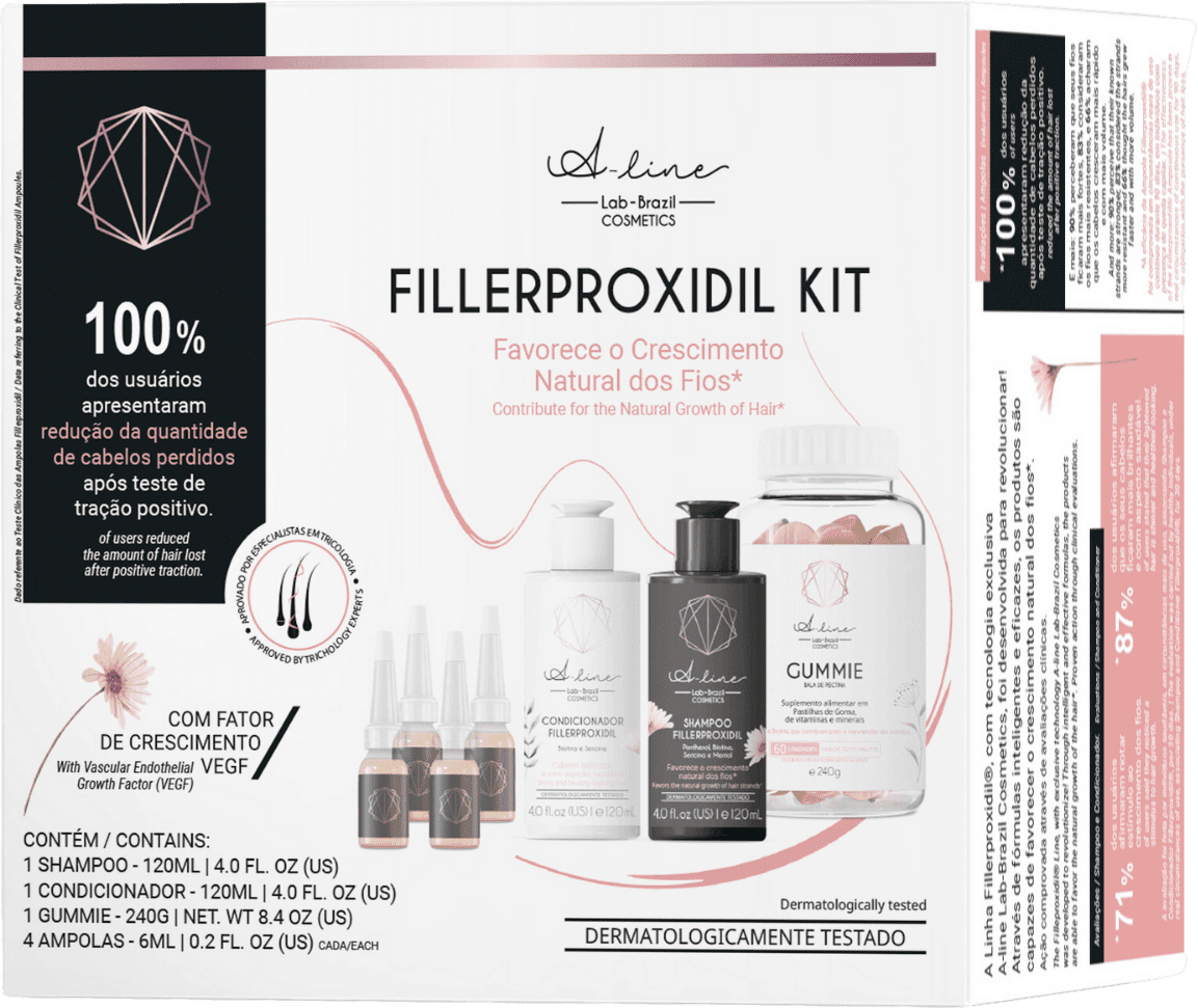 Kit A-line Fillerproxidil Crescimento Capilar | Beleza na Web
