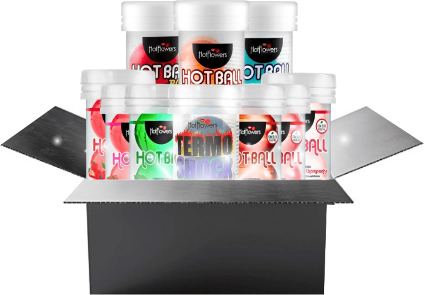 Kit Bolinhas Hot Ball Sabores e Sensações 10un Hot Flowers