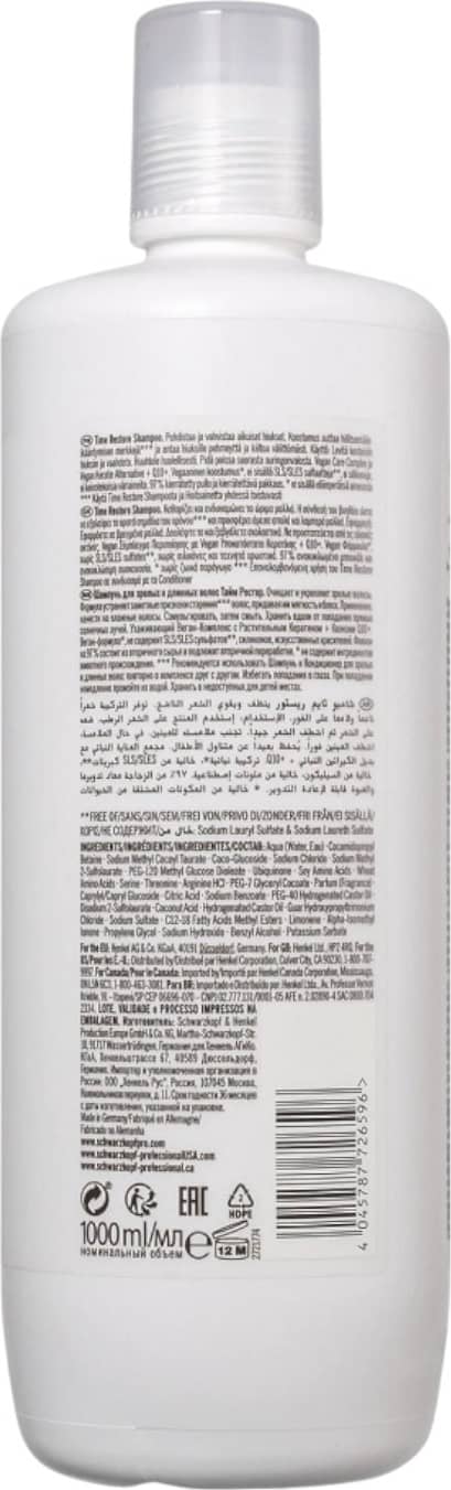 Schwarzkopf BC Clean Performance Time Restore Q10 - Shampoo 1L