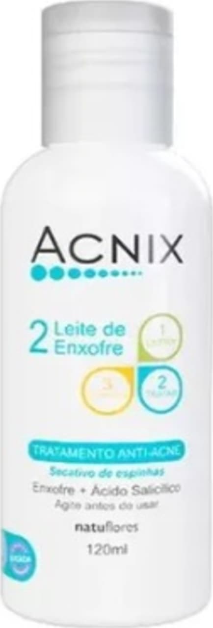 natuflores Leite De Enxofre Antiacne Acnix 120 Ml Manchas De Espinhas