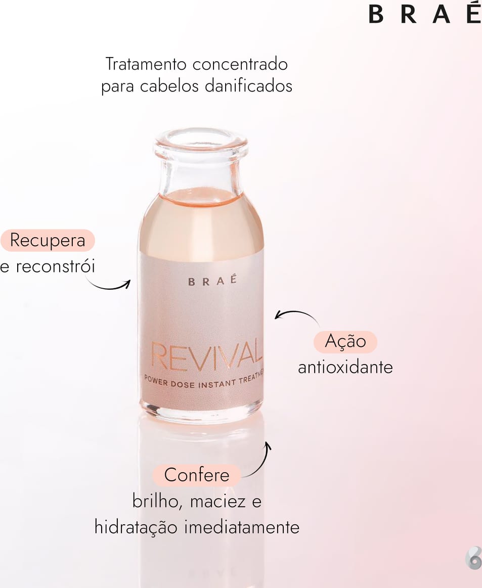 Ampola de Tratamento Braé Revival Power Dose Instant | Beleza na Web