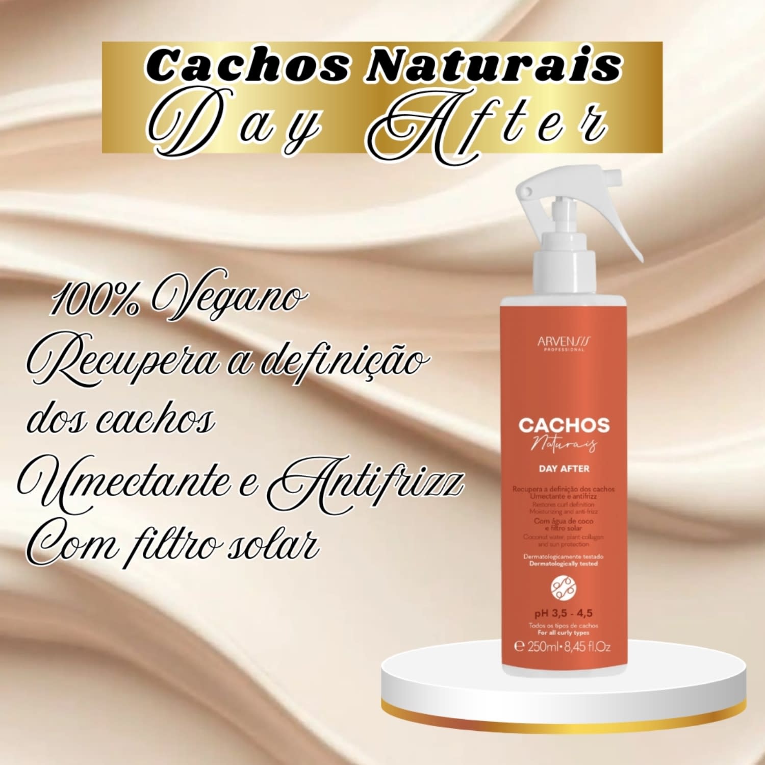 Kit Arvensis Cachos Spray Day After e Geleia Alta Fixação