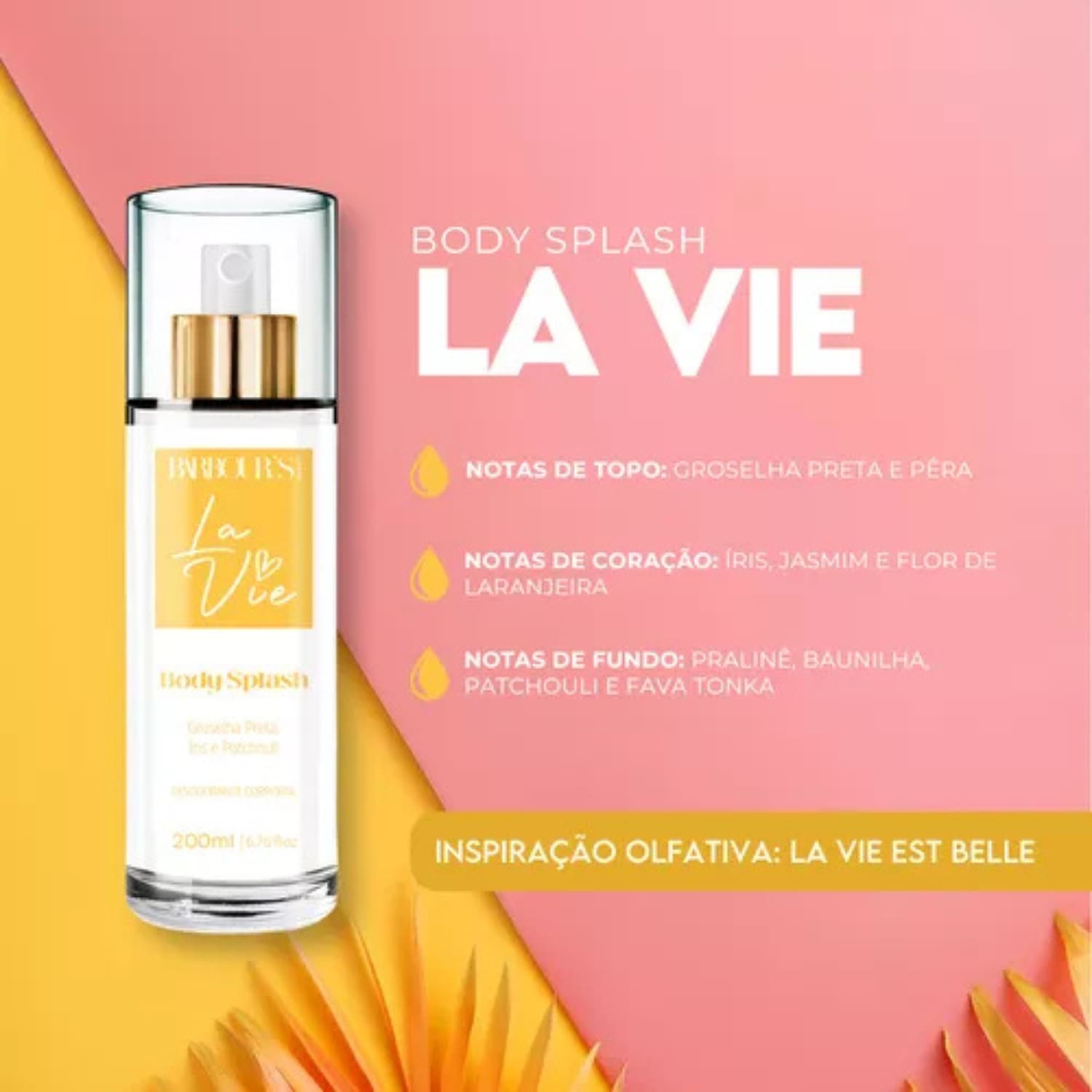 Body Splash La Vie - Deo Colônia - Barbour's Beauty - 200 Ml - Spray