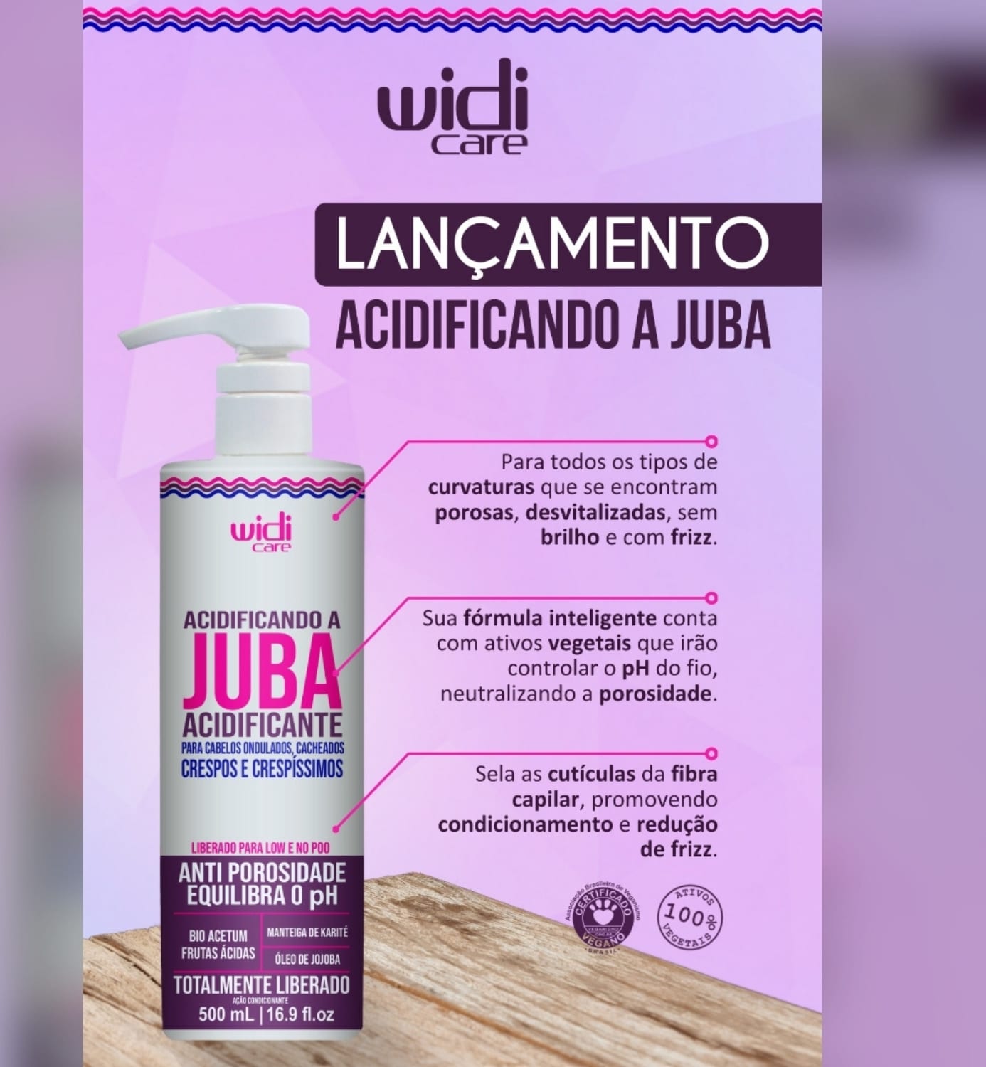 Kit Widi Care Juba Shampoo + Condicionador + Acidificante