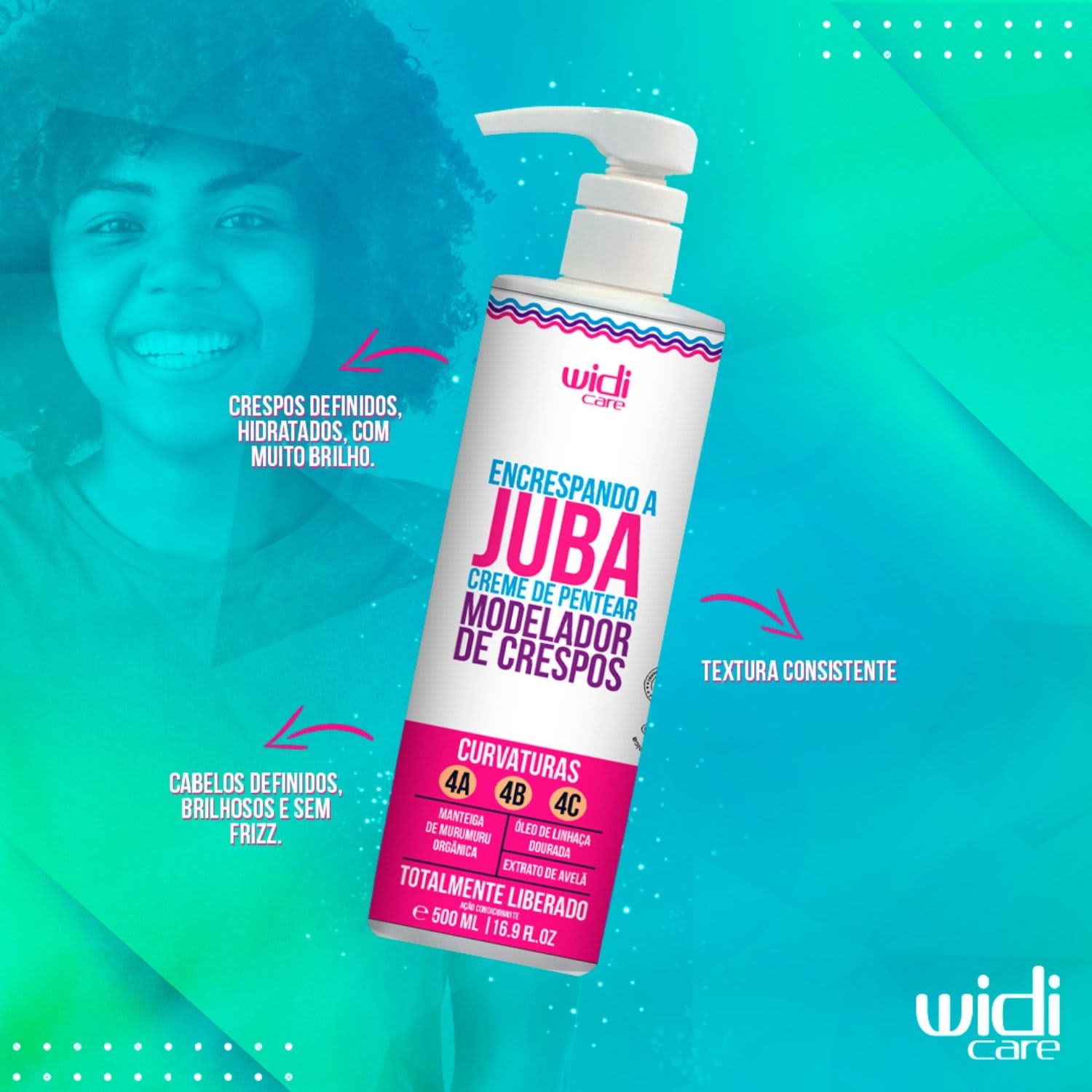 Kit Widi Care Juba Shampoo + Cond + Encrespando + Manteiga