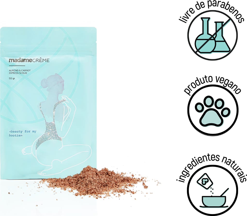 Esfoliante Corporal Madamecrème Almond and Carrot | Beleza na Web