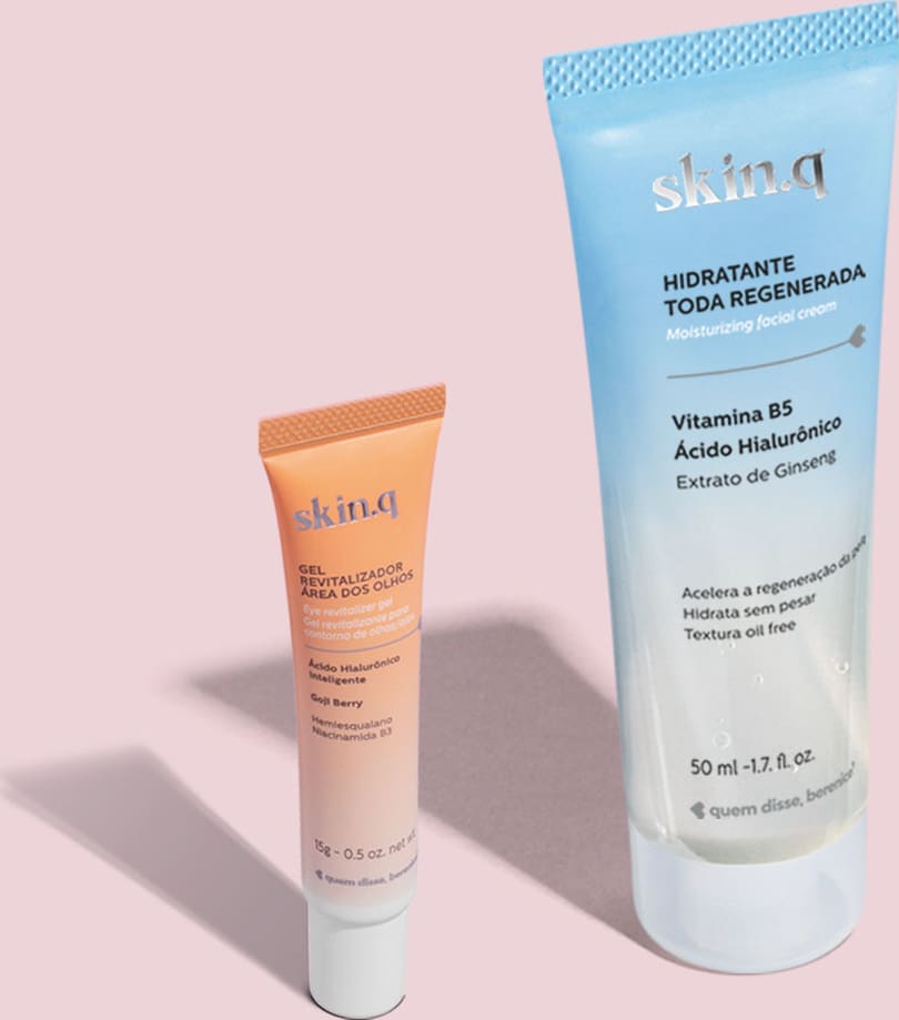 Combo Skin.q: Hidratante Facial 50ml + Gel Revitalizador 15g | QDB