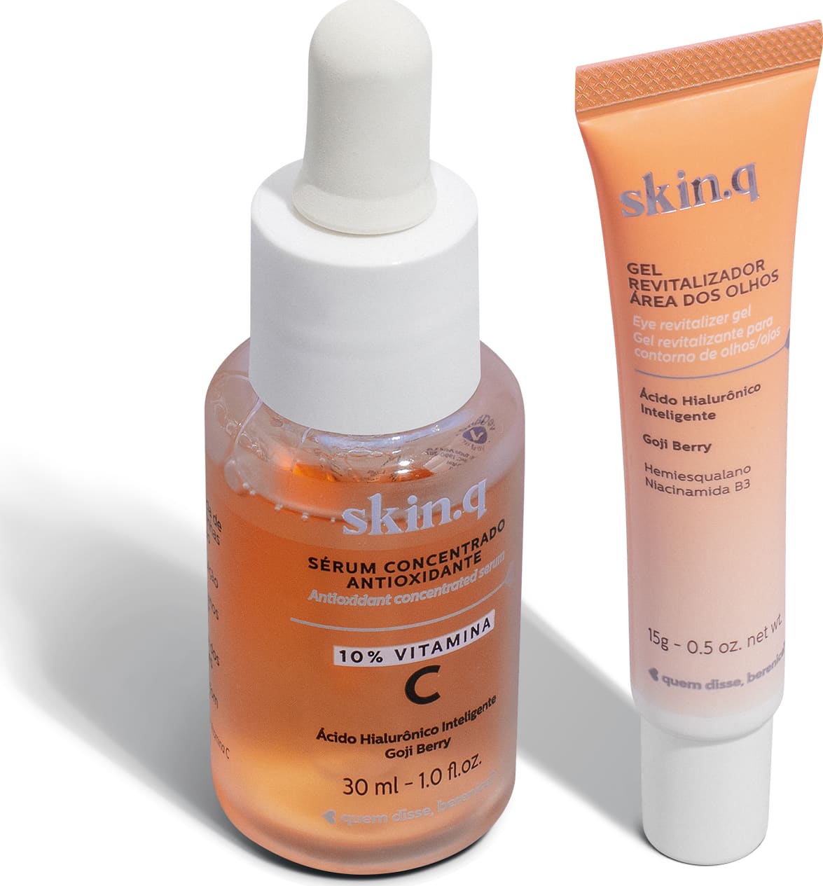 Combo Skin.q: Gel Revitalizador para Olhos 15g + Sérum Concentrado 30ml ...