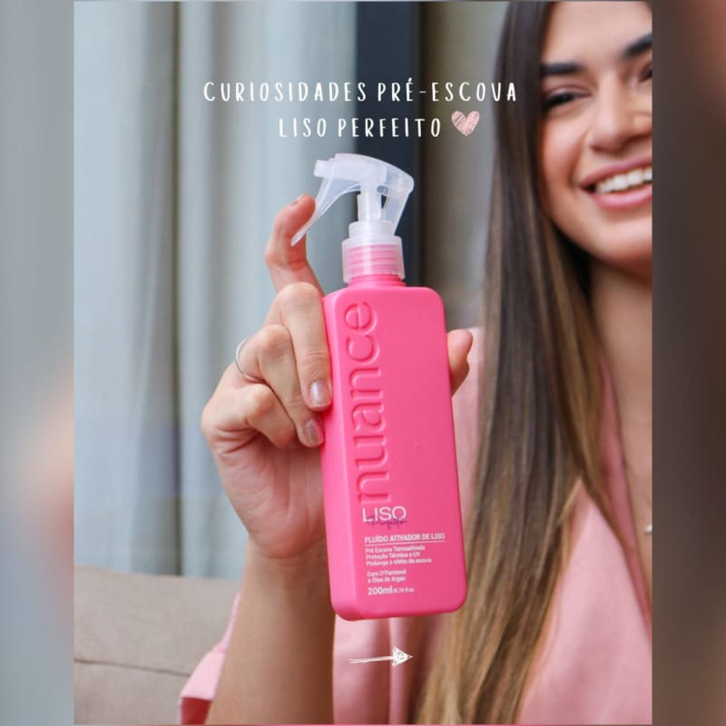 Spray Para Friz Fluído Pré Escova Liso Perfeito Nuance 200ml