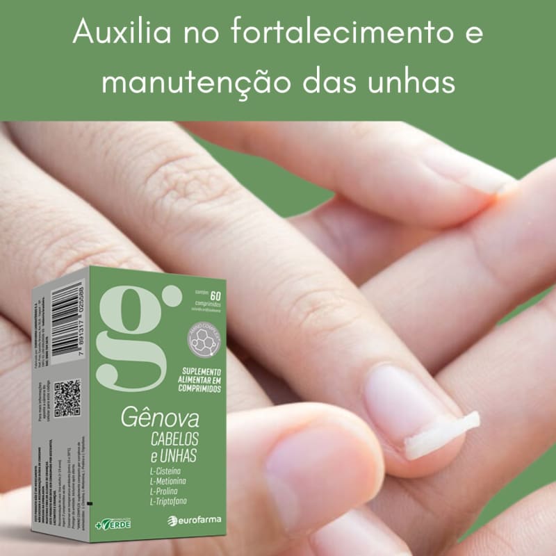 Gênova Suplemento Alimentar Cabelos Unhas - Eurofarma