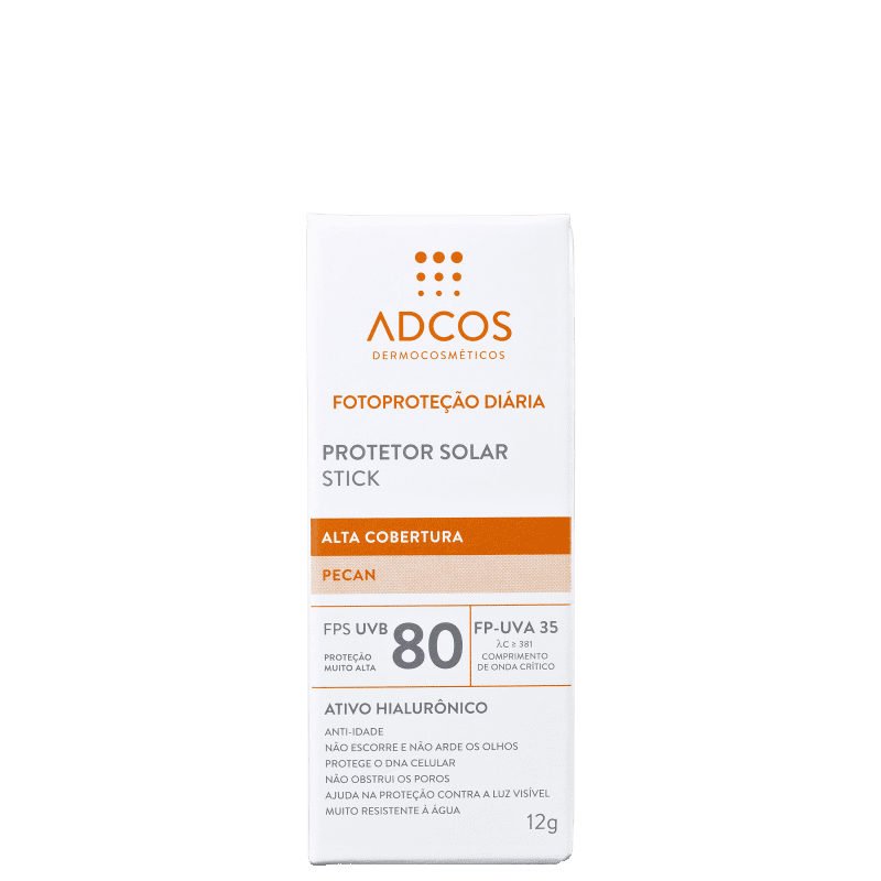 Protetor Solar Adcos Stick FPS80 Pecan | Beleza na Web