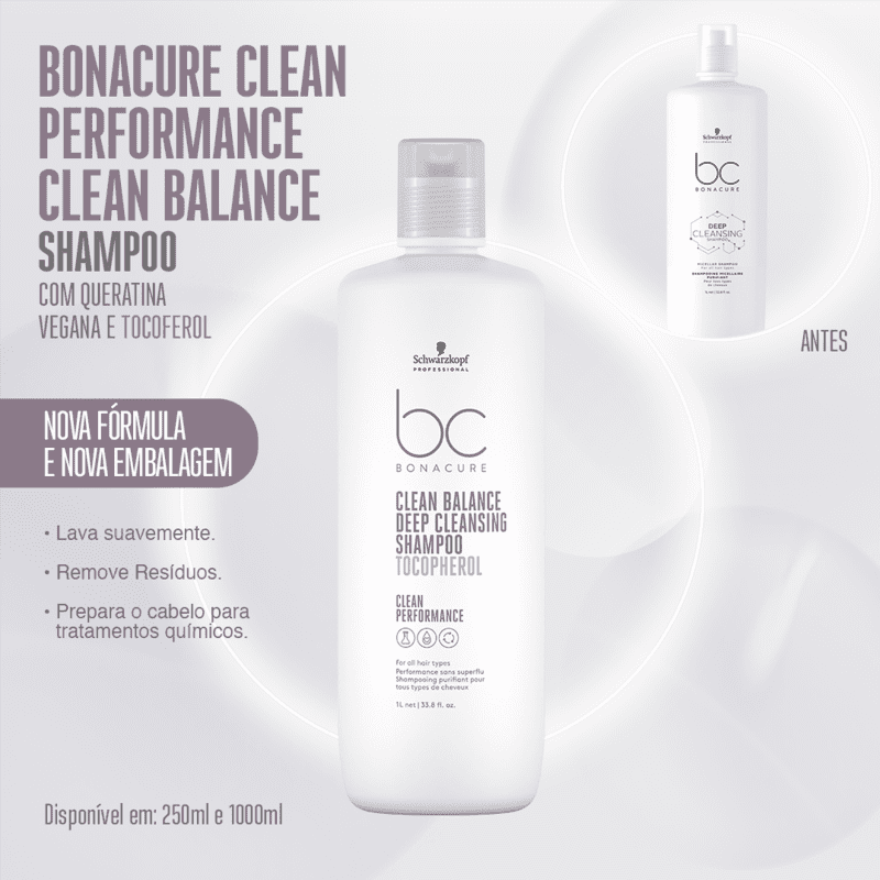 Shampoo Schwarzkopf Bonacure Clean Balance | Beleza Na Web PRO Pro