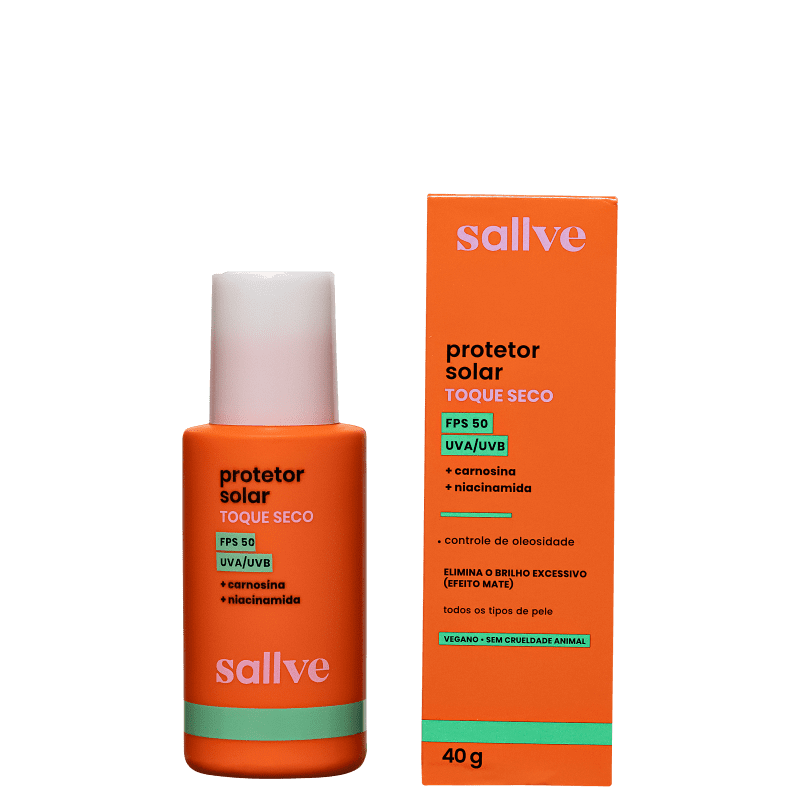 Protetor Solar Facial Sallve Toque Seco FPS50 | Beleza na Web