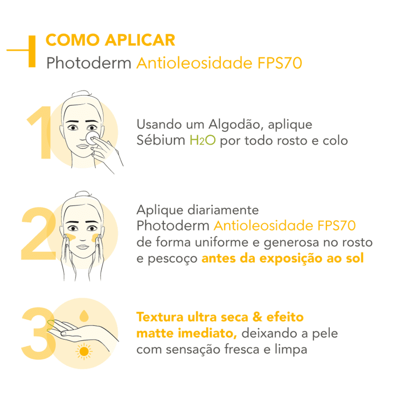 Protetor Solar Bioderma Photoderm Antioleosidade FPS 70 | Beleza na Web
