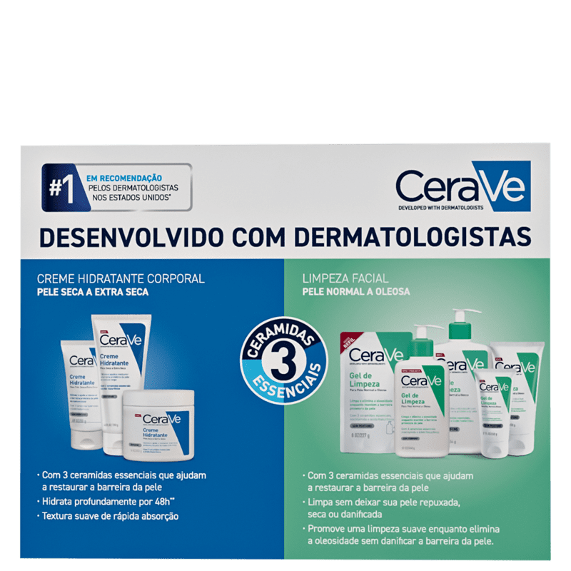 Kit CeraVe Hidratação e Limpeza | Beleza Na Web PRO Pro