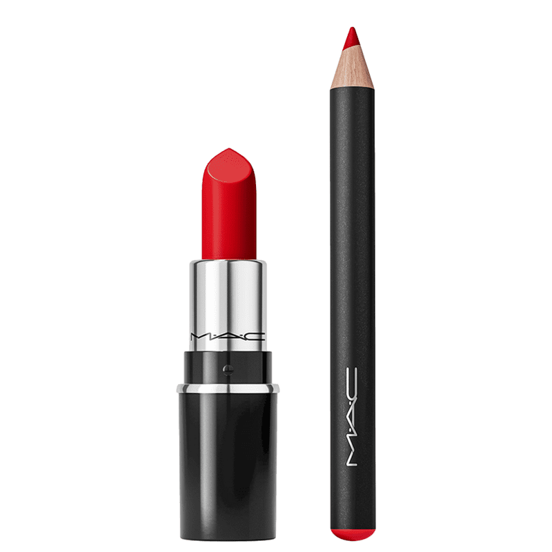 Kit M·A·C Mini Lustreglass Sheer-Shine Lipstick Cockney Ruby Woo ...