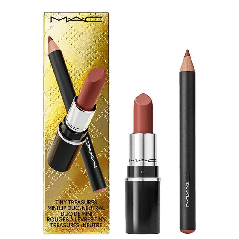 Kit M·A·C Mini Lustreglass Sheer-Shine Lipstick Posh Pit Whirl | Beleza ...