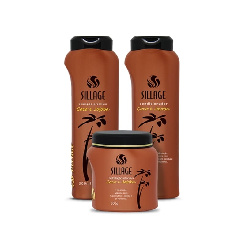 Kit Sillage Coco e Jojoba - (3 Produtos)