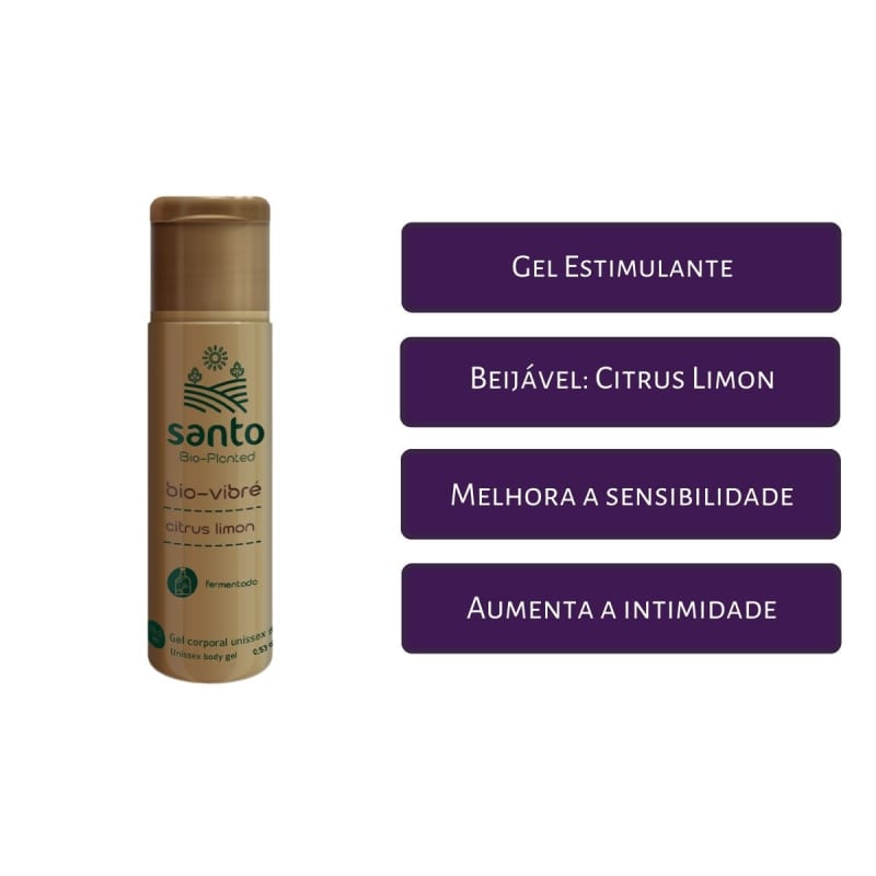 Gel Beijável Santo Cosméticos Bio-Vibré Citrus Limon | Beleza na Web