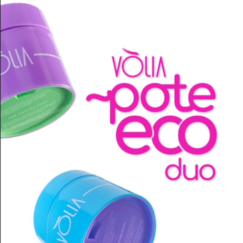 Gel Volia Pink Hard Refil 14g + Pote Eco Duo Volia 30g
