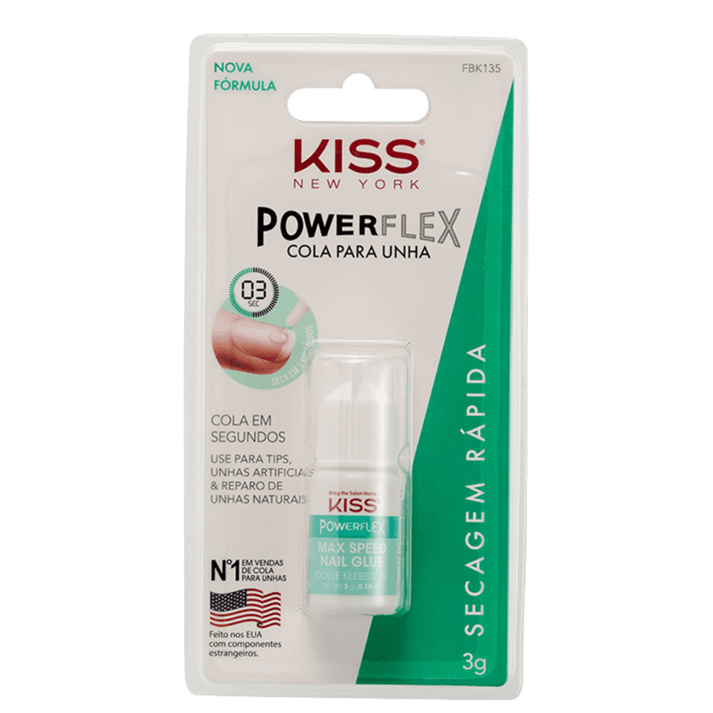 Cola de Unhas Postiças Kiss New York Secagem Rápida | Beleza Na Web PRO