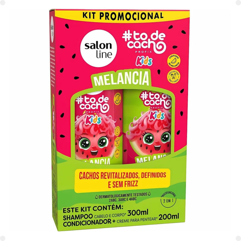Kit Salon Line Kids: Shampoo e Condicionador + Creme para Pentear 1kg ...