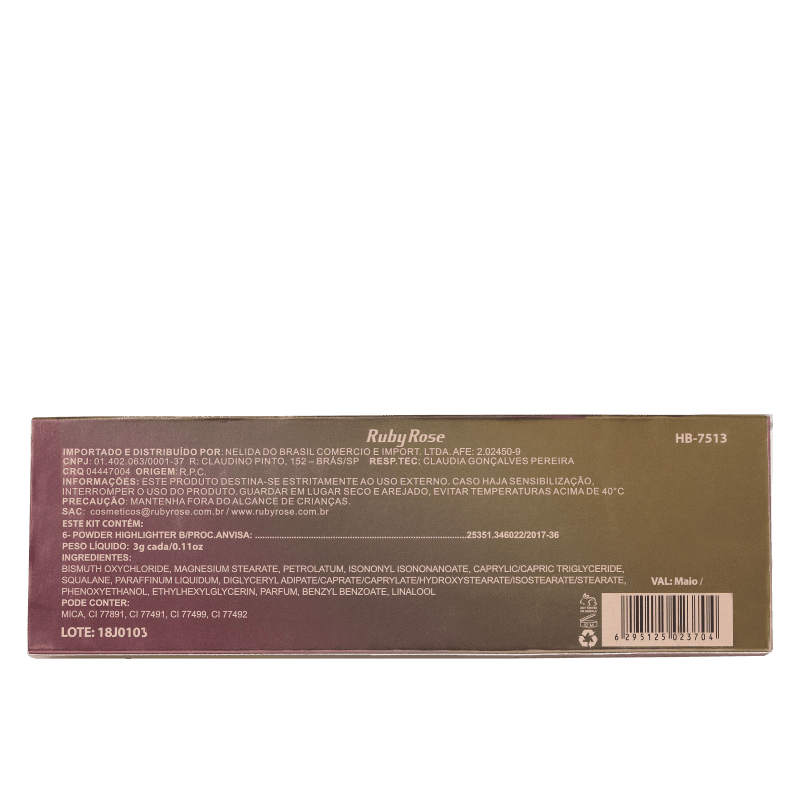 Paleta Ruby Rose Angel Flash Pocket | Beleza Na Web PRO